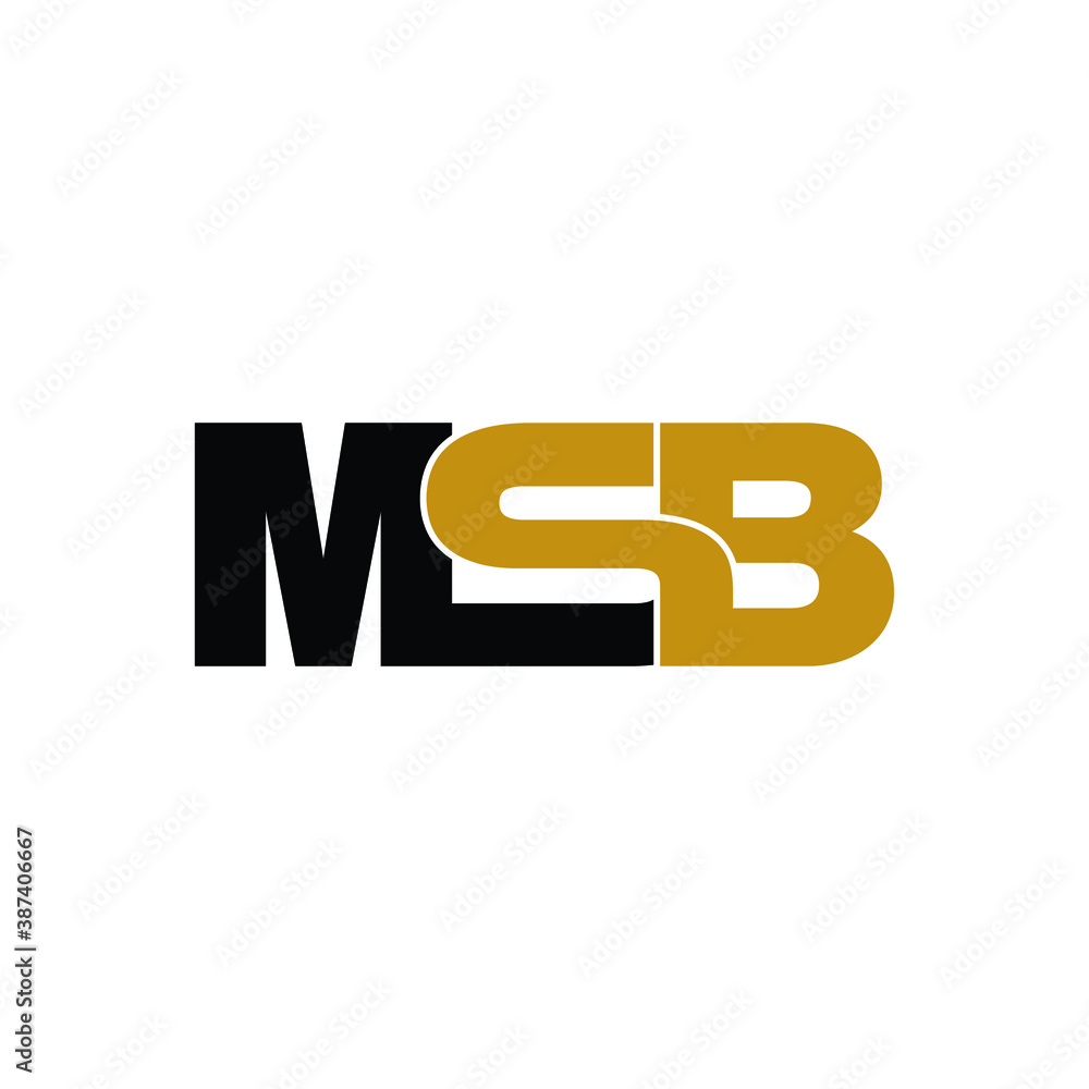 MSB letter monogram logo design vector Stock Vector | Adobe Stock