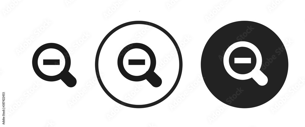 zoom out icon in flat design with elements for mobile concepts and web ...