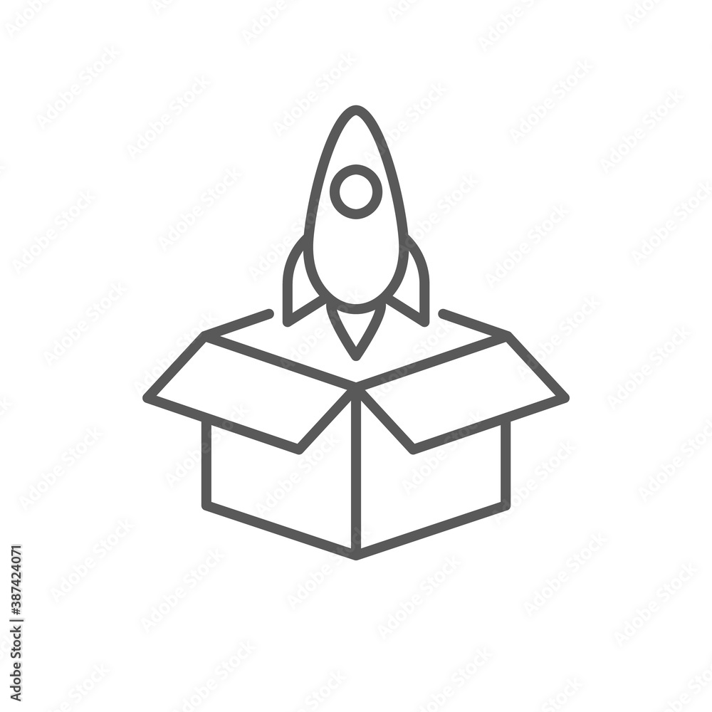 Product release concept line icon. Simple element illustration. Product ...