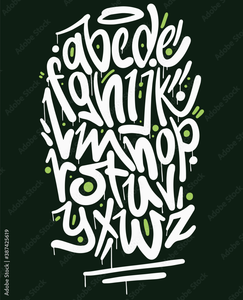 Handmade Urban Font. Marker Graffiti Font, handwritten Typography ...