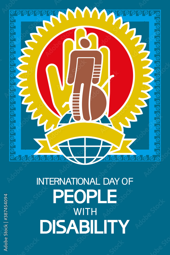 International day of people with disability. Illustrative graphic ...