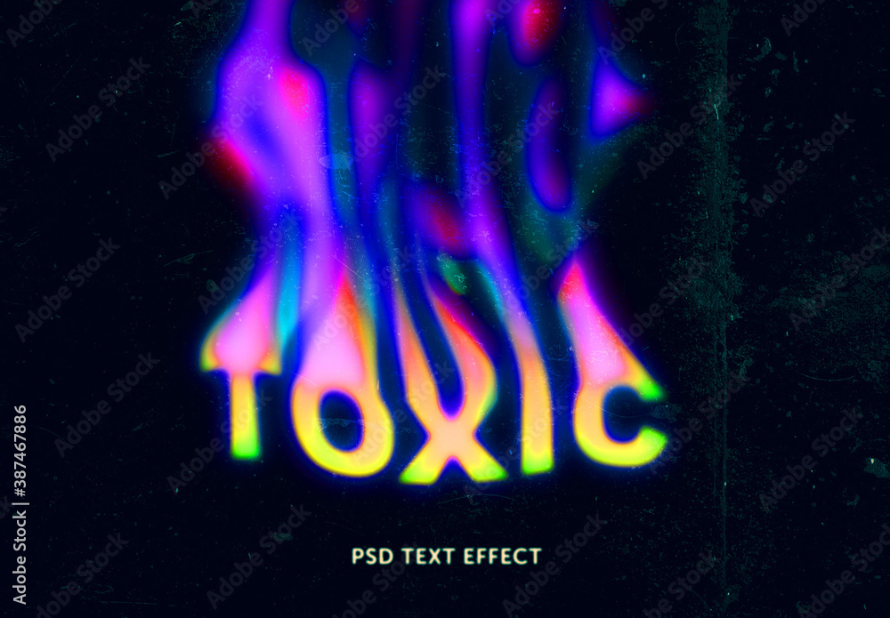 Toxic Text Effect Stock Template | Adobe Stock
