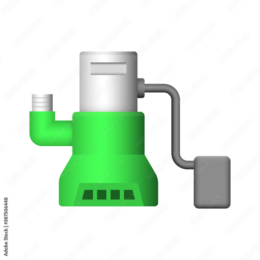 Vetor de Submersible sewage pump vector icon. Also called electric ...