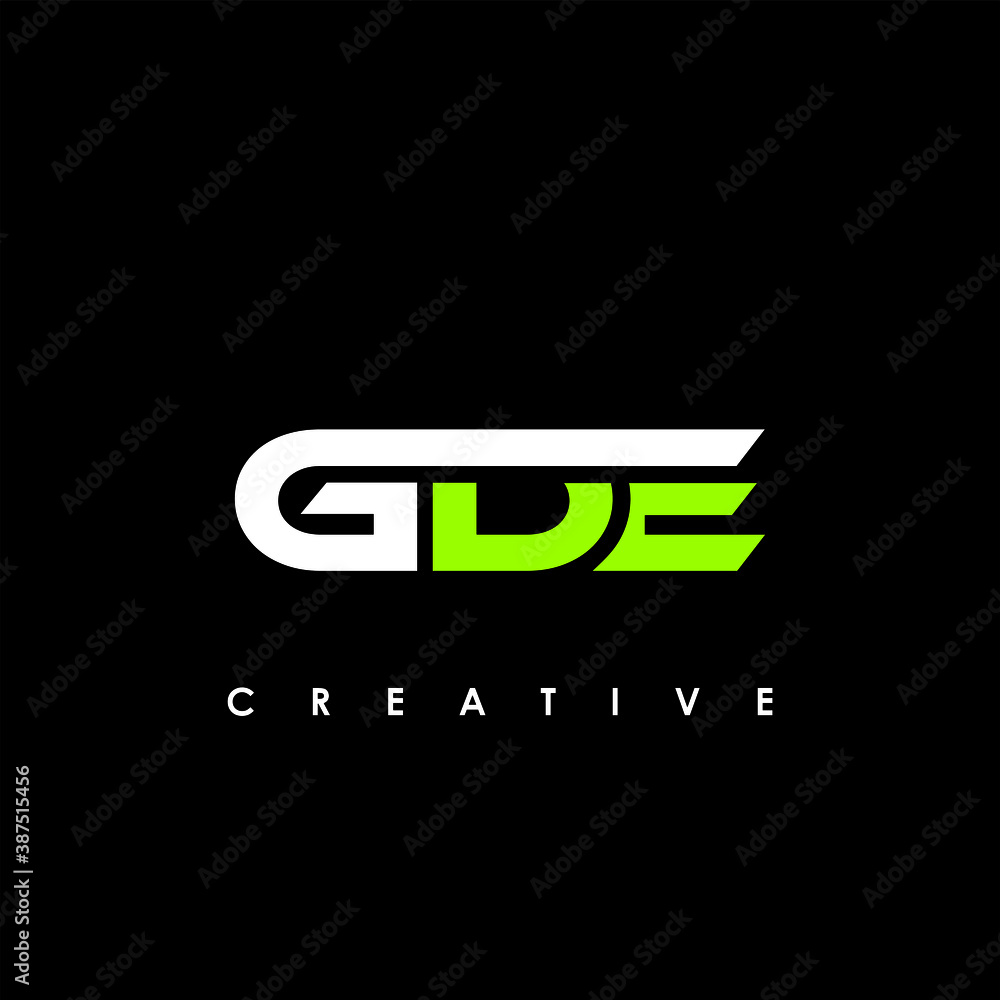 GDE Letter Initial Logo Design Template Vector Illustration Stock ...