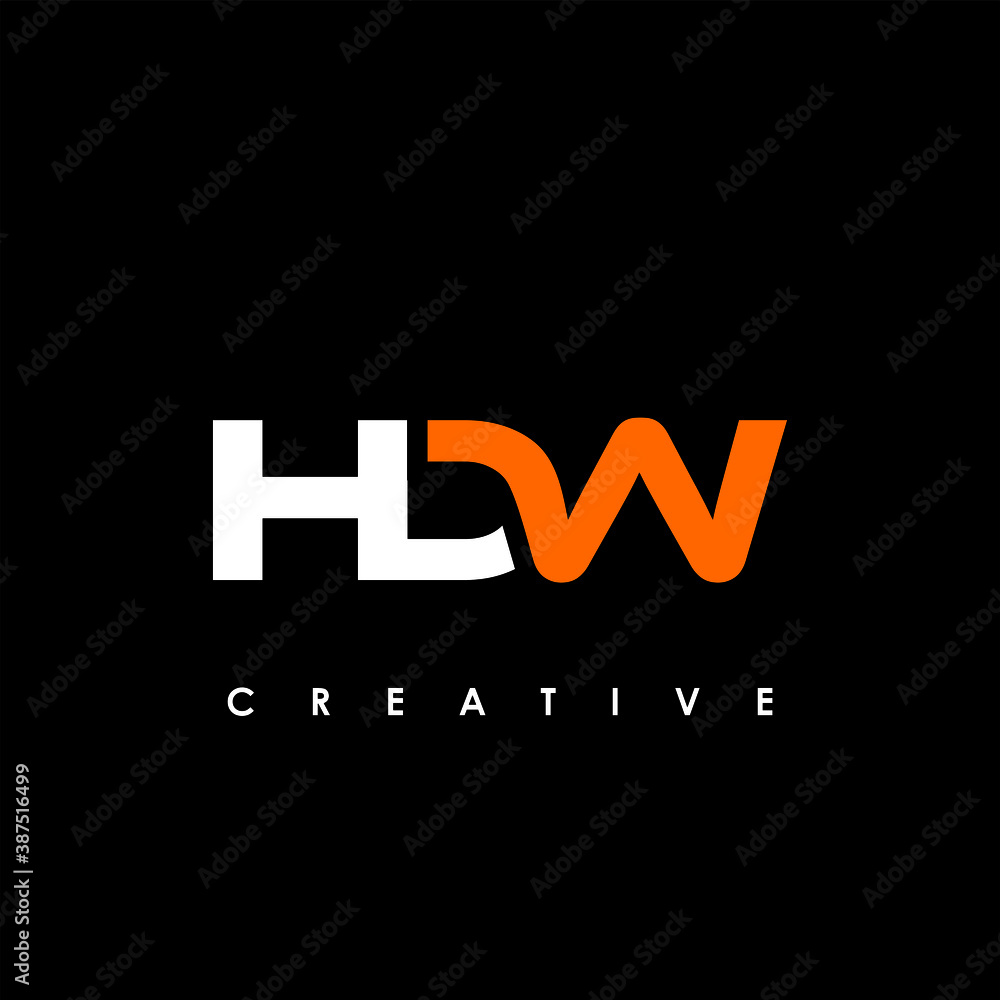 HDW Letter Initial Logo Design Template Vector Illustration Stock ...