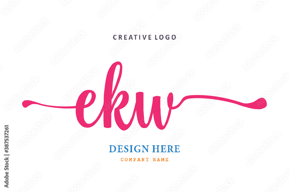 EKW lettering logo is simple, easy to understand and authoritativePrint ...