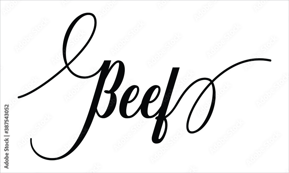 Beef Script Typography Cursive Calligraphy Black text lettering Cursive ...