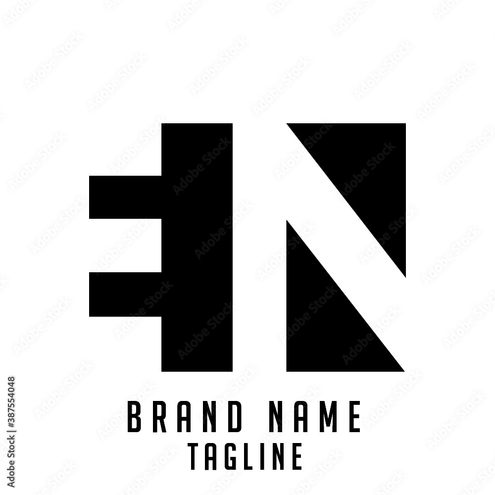 HN initials logo, name initials logo, company initials logo, person ...