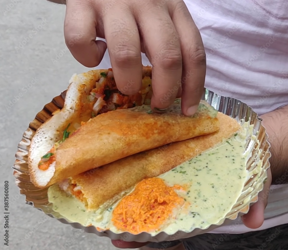 Mysore Masala Dosa, Bangalore Street Food, Masala Dosa Indian Street ...