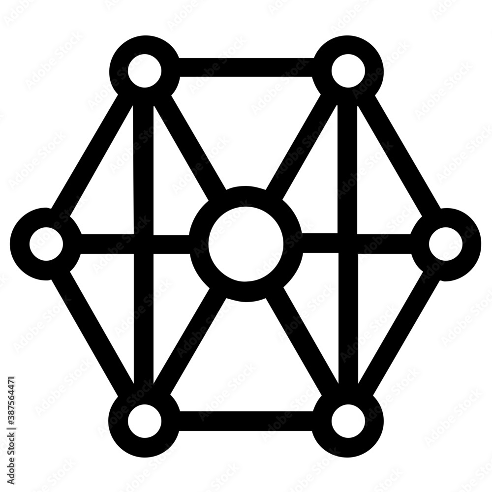 Network topology, arrangement of the various elements, links, nodes etc ...