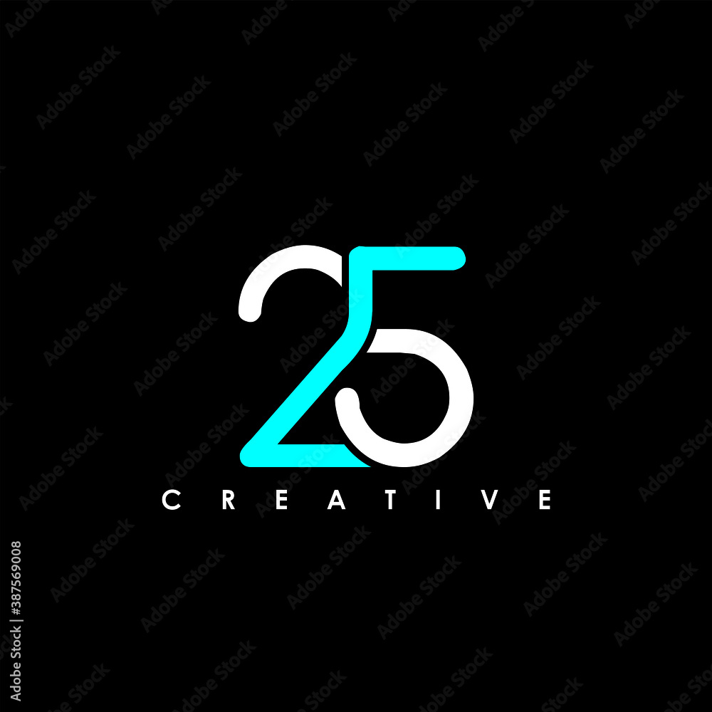 25 Letter Initial Logo Design Template Vector Illustration Stock Vector ...