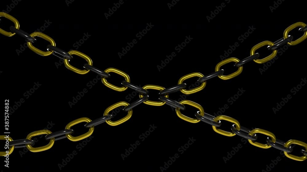 Rough protective chain. Black massive heavy metal chain on a ...