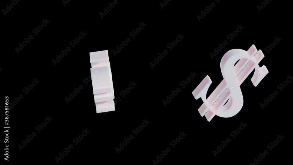 USD currency symbol. USA fiat money. Vertical video of US dollar sign ...