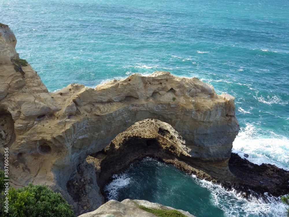 The Arch at the great ocean road australia. the evident of rock erosion ...