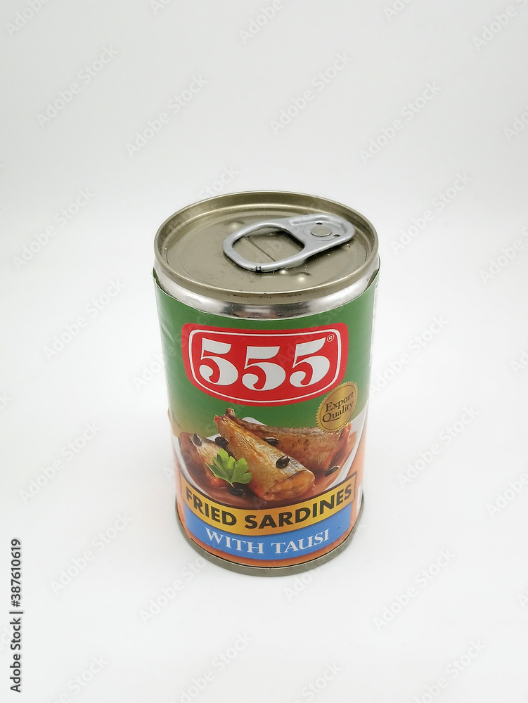 555 fried sardines with tausi in Manila, Philippines Stock Photo ...