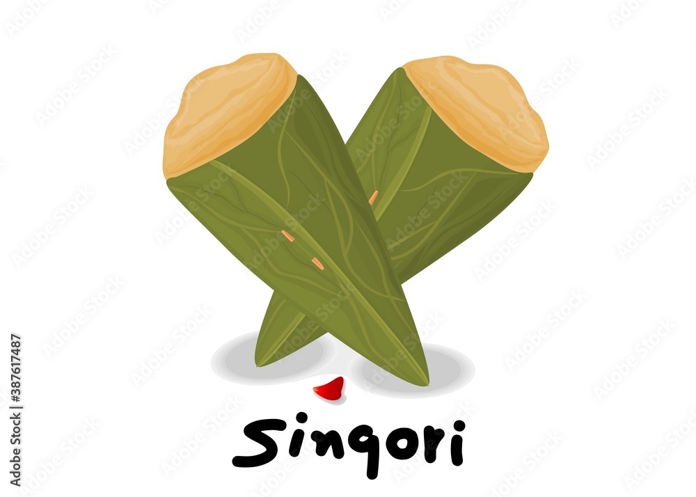 Singori indian Sweet Dish Food Vector Stock Vector | Adobe Stock
