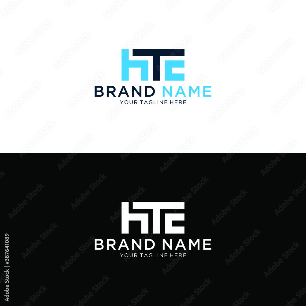 Modern HTE Letter Business Logo Design Alphabet Icon Vector Monogram ...