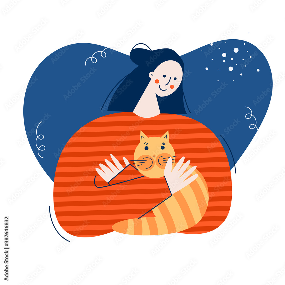 Cute Cartoon People Hugging