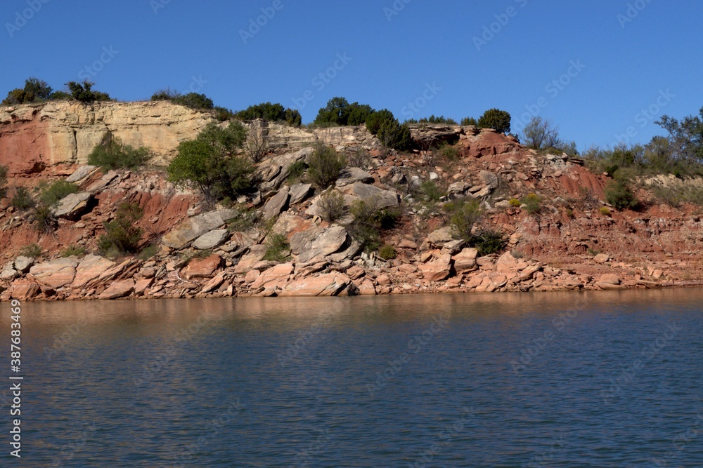 Rough Cliffs and Rocks along the Shoreline of Lake McKinsey near ...
