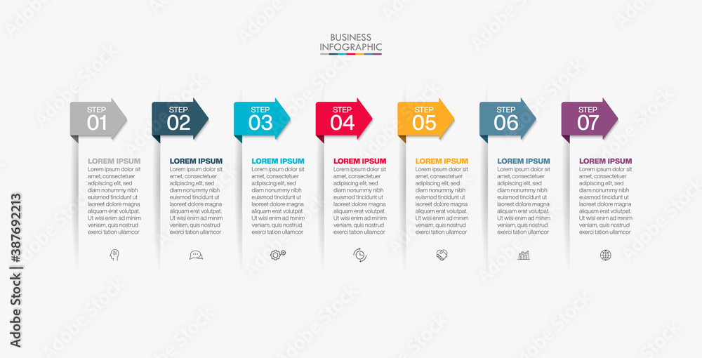 Business data visualization. timeline infographic icons designed for ...