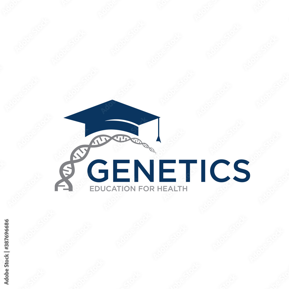 genetic education logo designs simple modern for education or ...