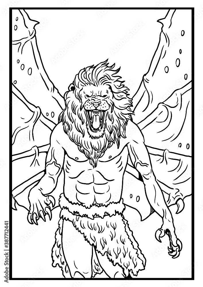 Lion Man Drawing