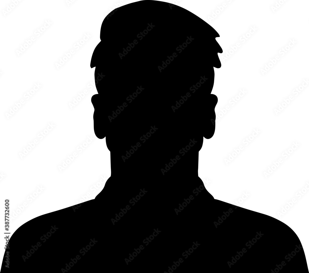 Hand drawn, modern, man avatar profile icon (or portrait icon). User ...