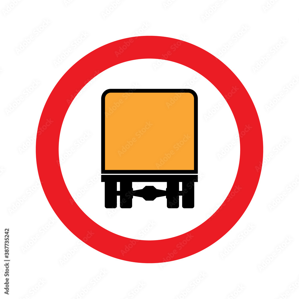 No vehicles carrying dangerous goods road sign. Vector illustration of ...
