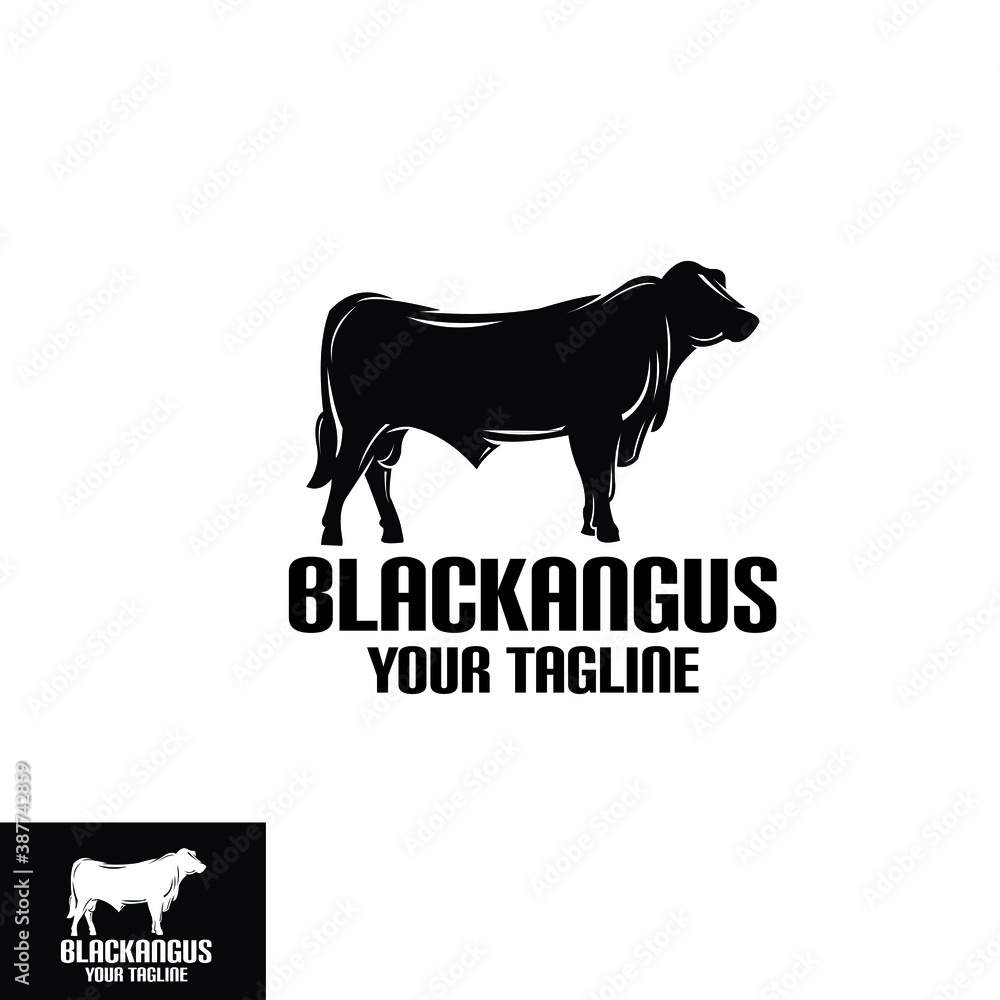 black angus bull logo, vector illustrations Stock Vector | Adobe Stock