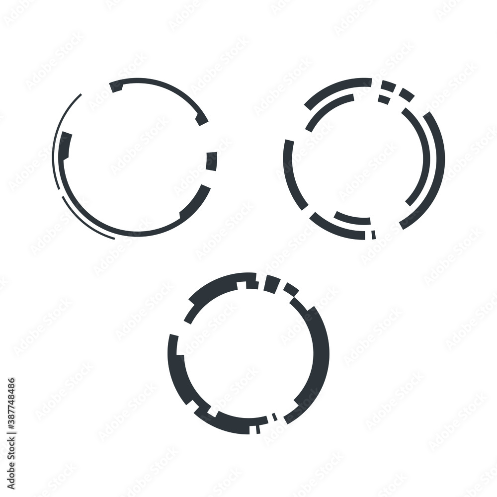 Tech Ring Logo - circular vortex sphere rounded technology abstract ...