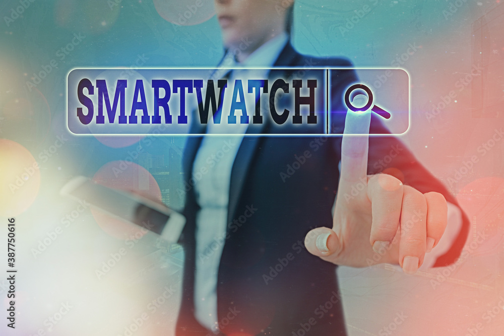 Conceptual hand writing showing Smartwatch. Concept meaning mobile ...