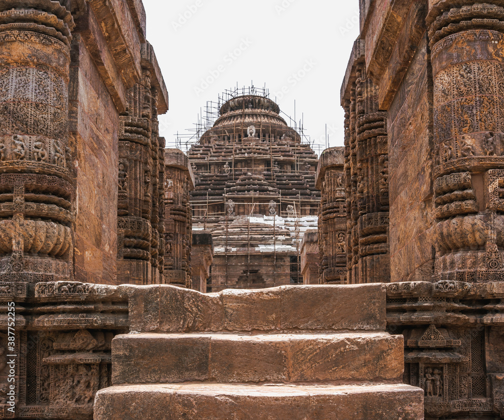 The temple of the sun god Surya in Konarak, also known as the "Black ...