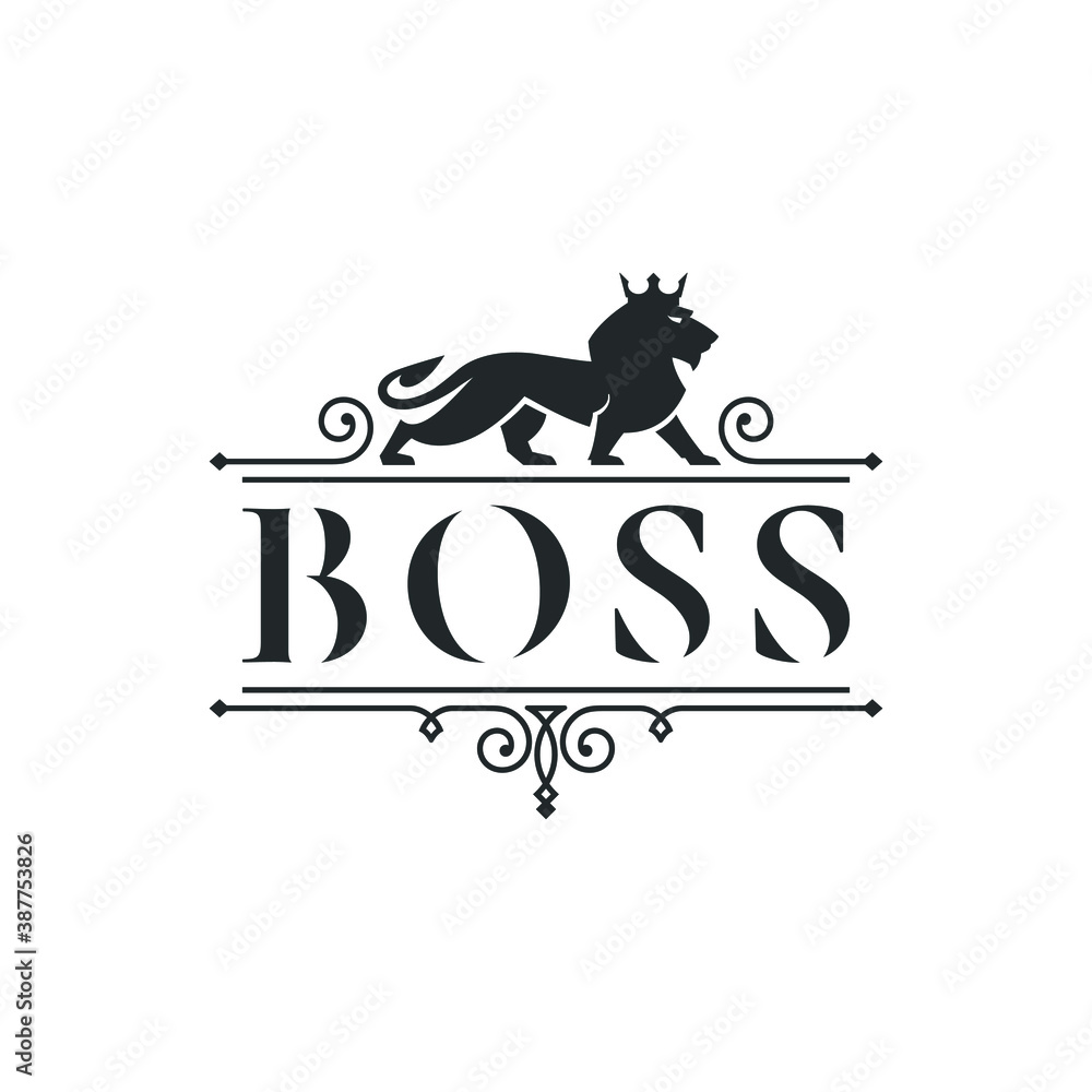 Lion logo - wild animal head king wildlife predator cat strength ...