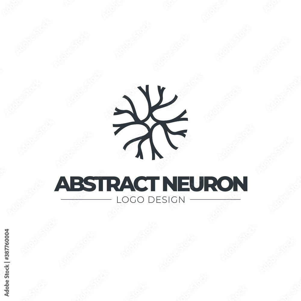 Neuron logo - brain cell science nerve biology neurology medical ...