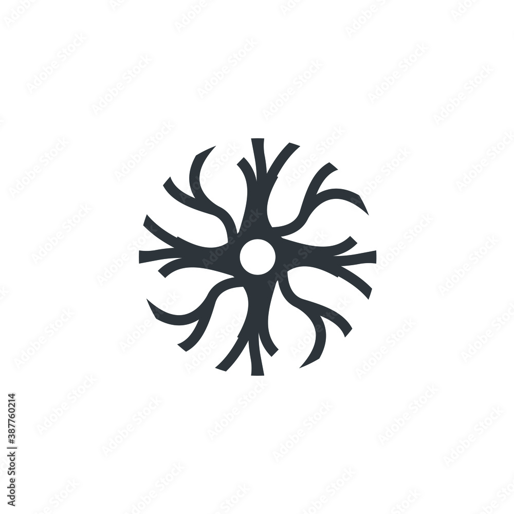 Neuron logo - brain cell science nerve biology neurology medical ...