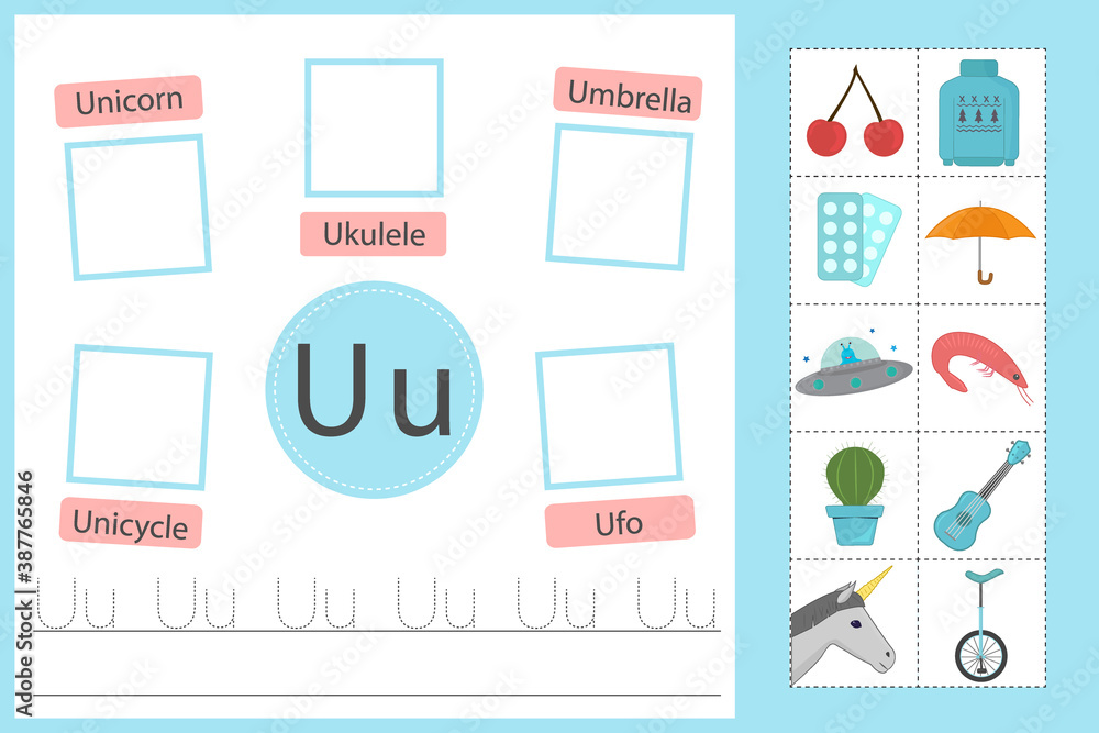 Alphabet tracing worksheet for preschool and kindergarten. Writing ...