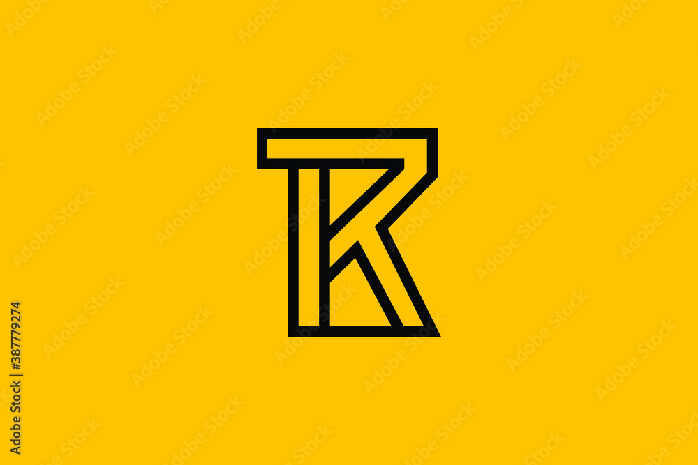 Professional Innovative Initial RK logo and KR logo. Letter R K KR RK ...