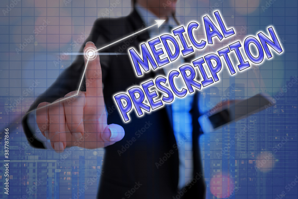Handwriting text Medical Prescription. Conceptual photo healthcare ...