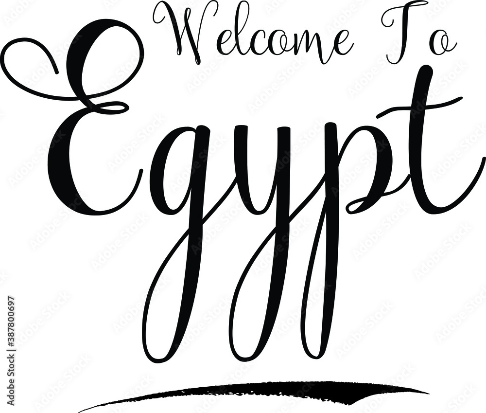 Welcome To Egypt Country Name Handwritten Cursive Calligraphy Black welcome-to-egypt-country-name-handwritten-cursive-calligraphy-black