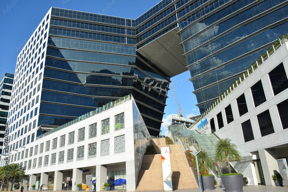 Two Ecom center building facade in Pasay, Philippines Stock Photo ...