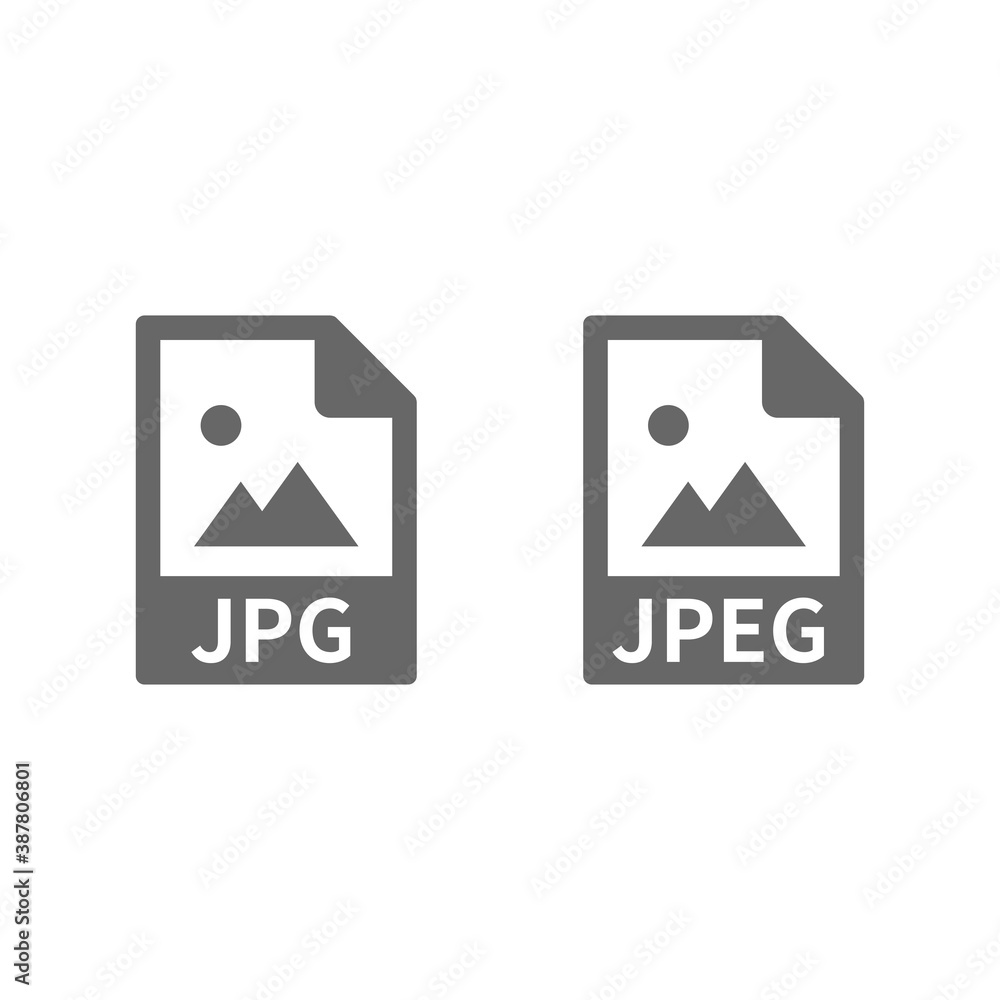 Jpg and jpeg file vector icon. Picture, image format symbol. Stock ...