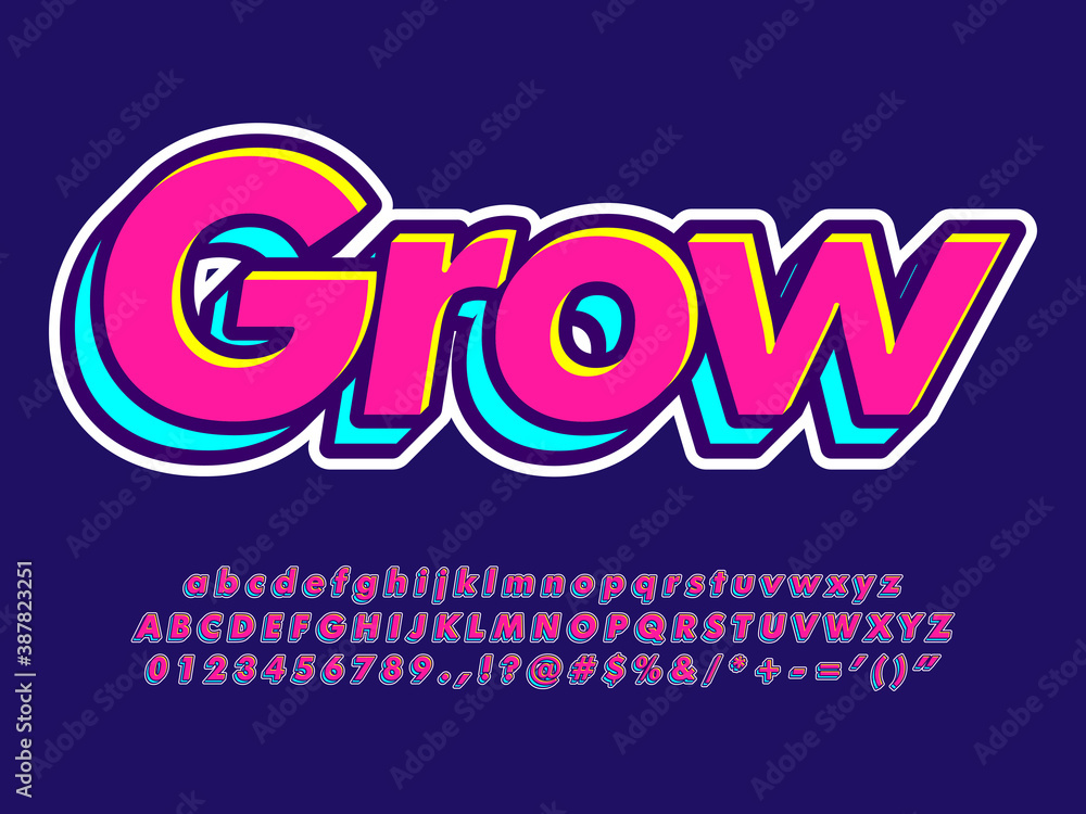 Graffiti Red and Blue Text Effect Stock Vector | Adobe Stock