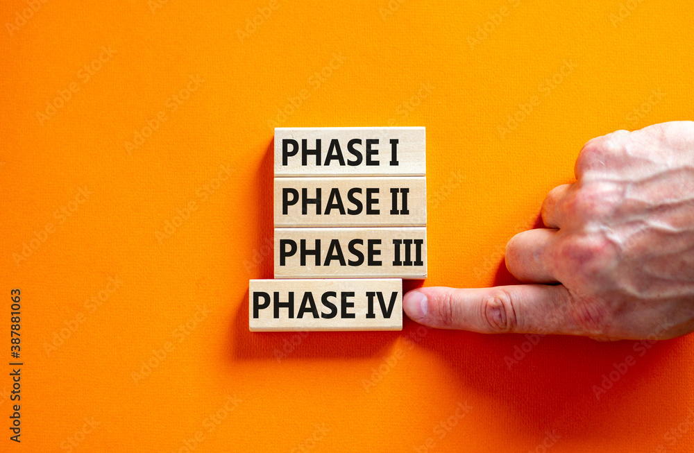 Time to phase 4. Wooden blocks form the words 'phase, 1, 2, 3, 4' on ...