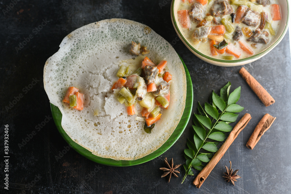 Mutton stew , chicken stew soup side dish for Appam , bread, Kerala ...