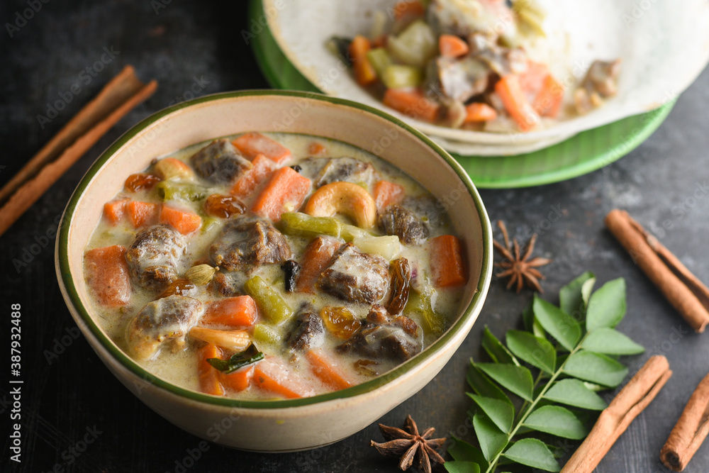 Mutton stew , chicken stew soup side dish for Appam , bread, Kerala ...
