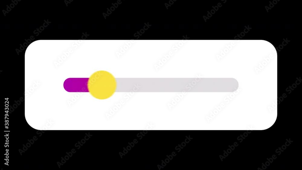 Slider animation, drag right and left on transparent background. Loop ...