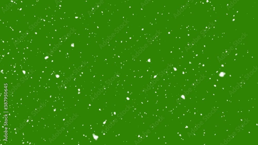 Snow falling on green screen background Stock Video | Adobe Stock