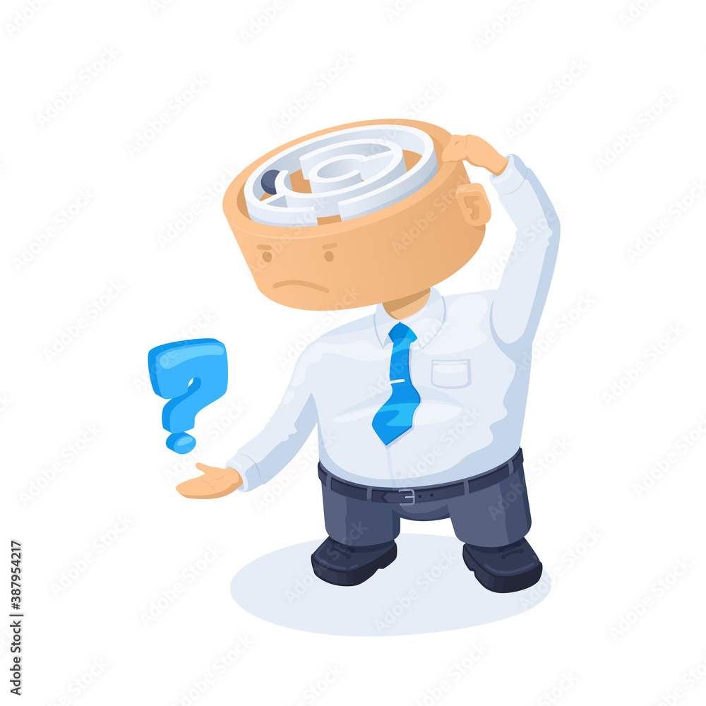 flat vector image on a white background, cartoon character in a ...