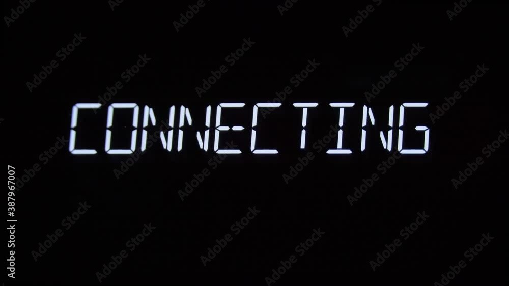 A text message that appears with a deep glow: connect. Luminous text on ...