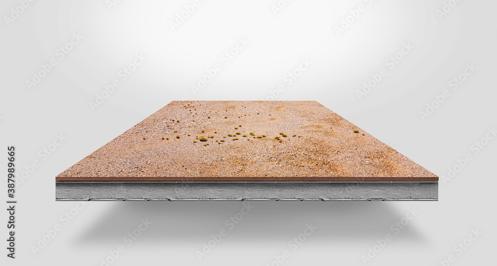 Cross section image of soil paving on concrete. Stock Photo | Adobe Stock